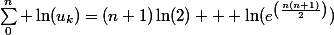 Somme de ln(Un) : exercice de mathématiques de terminale - 488703