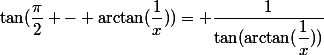 arctan(x) + arctan(1/x) - forum mathématiques - 813207