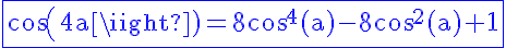 Cos(4a) : exercice de mathématiques de première - 36383
